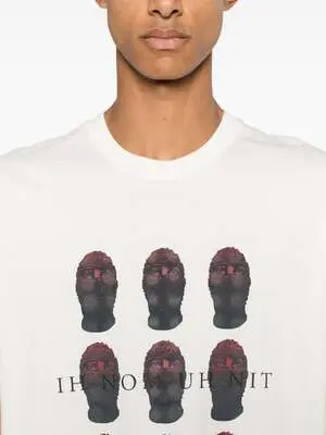 IH NOM UH NIT Mask-print T-shirt - White