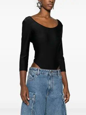 Just Cavalli Open-back Satin Bodysuit