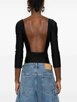 Just Cavalli Open-back Satin Bodysuit