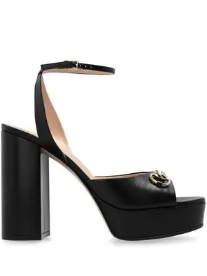 Gucci 115mm Horsebit Leather Platform Pumps
