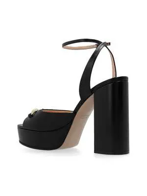 Gucci 115mm Horsebit Leather Platform Pumps