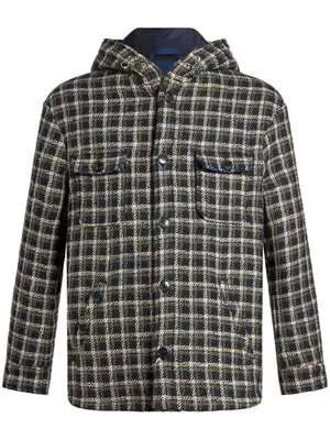 Etro Tartan-check Hooded Shirt Jacket