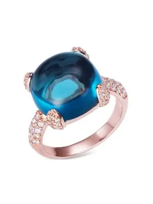 ANABELA CHAN 18kt Rose Gold Vermeil Topaz Ring - Pink
