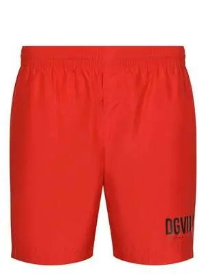 Dolce & Gabbana Logo-print Swim Shorts - Red