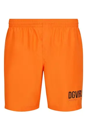 Dolce & Gabbana Logo-print Swim Shorts - Orange