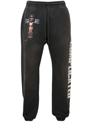 SAINT MXXXXXX Complicated Cotton Track Pants - Grey
