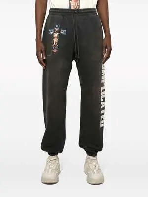 SAINT MXXXXXX Complicated Cotton Track Pants - Grey
