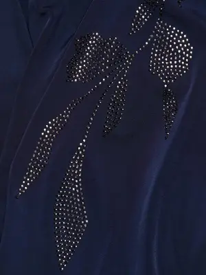 Giorgio Armani Jersey Embellished Maxi Dress - Navy
