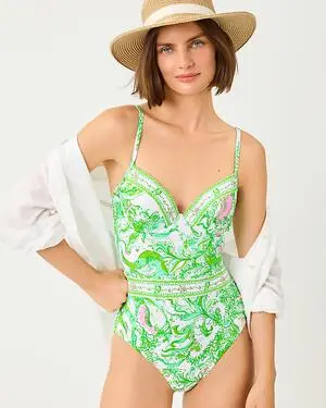 Lilly Pulitzer® Palma One-piece Swimsuit - Resort White Ship To Shore Engineered One Piece