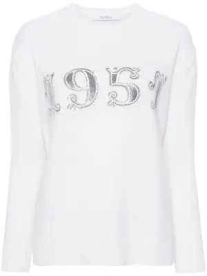 Max Mara Wool-cashmere Blend Sweater - White