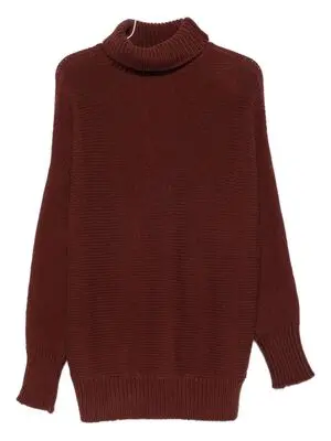 ALYSI Wool Turtleneck Jumper - Brown