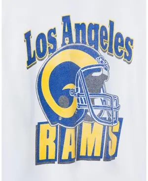 Junk Food Clothing Nfl Los Angeles Rams Throwback Helmet Tee