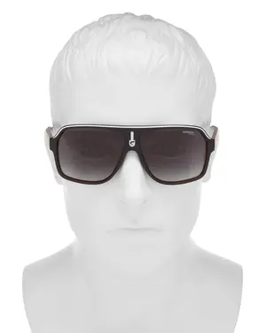 Carrera Eyewear Oversized Flat Top Aviator Sunglasses - Red/gray Gradient