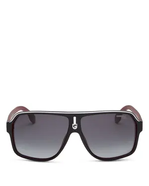 Carrera Eyewear Oversized Flat Top Aviator Sunglasses - Red/gray Gradient