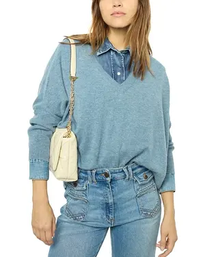 Gerard Darel Jourdan Cashmere V-neck Sweater - Indigo