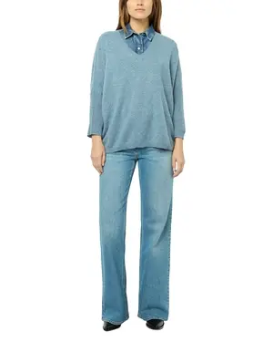 Gerard Darel Jourdan Cashmere V-neck Sweater - Indigo