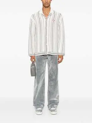 Casablanca Crochet Textured Cardigan - White