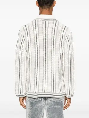Casablanca Crochet Textured Cardigan - White