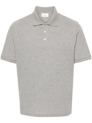 Saint Laurent Piqué-weave Polo Shirt - Grey