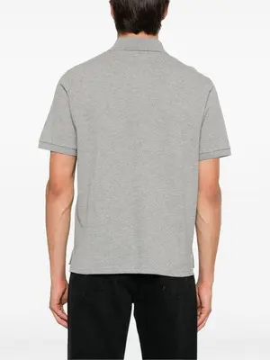 Saint Laurent Piqué-weave Polo Shirt - Grey