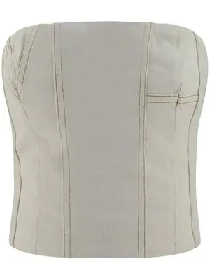Amiri Panelled Denim Top