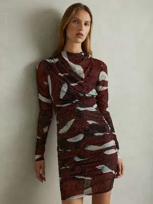 REISS Kallie Printed Mini Dress
