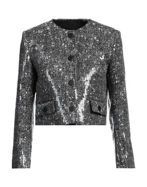 Sandro Bouclé Herringbone Jacket - Charcoal