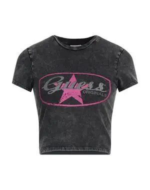 Guess T-shirt Charcoal Size Cotton, Elastane