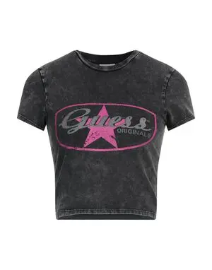 Guess T-shirt Charcoal Size Cotton, Elastane
