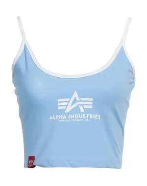 Alpha Industries Top Light Cotton Elastane - Light Blue