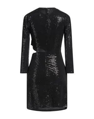 Sandro Sequined Crewneck Mini Dress With 3/4 Sleeves