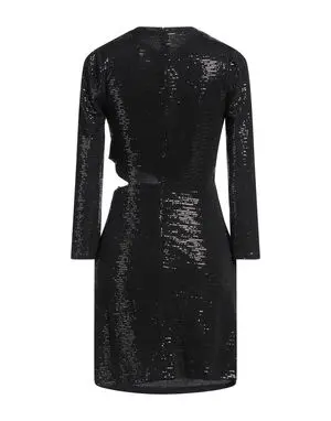 Sandro Sequined Crewneck Mini Dress With 3/4 Sleeves