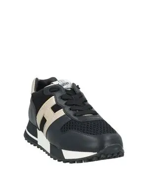 Hogan Sneakers Size Leather, Textile Fibers - Black