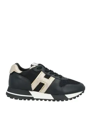 Hogan Sneakers Size Leather, Textile Fibers - Black