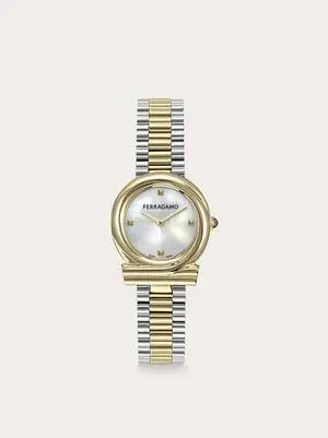 FERRAGAMO Ferragamo Gancini Twisted Watch Stainless Steel/ip Yellow Gold