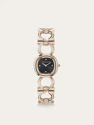 FERRAGAMO Ferragamo Double Gancini Bracelet Watch Black