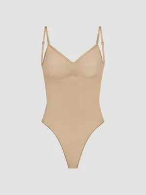 SKIMS Smoothing Low-back Bodysuit - Clay