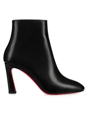 CHRISTIAN LOUBOUTIN Women's So Eleonor 85MM Leather Booties - Black  - Black