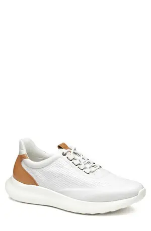 Johnston & Murphy Leather Sneaker - White Full Grain