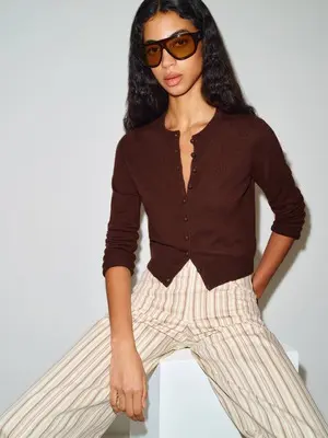 REFORMATION Caspia Cardigan - Brown