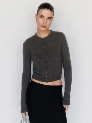REFORMATION Caspia Cardigan - Grey
