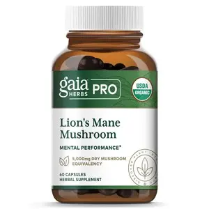 GAIA HERBS PRO Lion's Mane Mushroom 60 Capsules - One-color