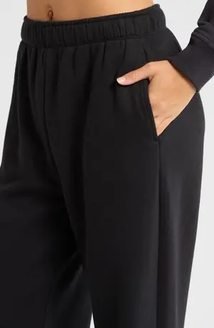 Zella Cloud Fleece Straight Leg Track Pants