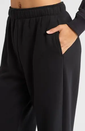 Zella Cloud Fleece Straight Leg Track Pants