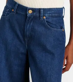 7 For All Mankind Willow Wide-leg High-rise Jeans - Blue