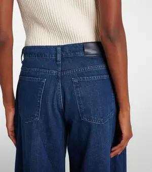 7 For All Mankind Willow Wide-leg High-rise Jeans - Blue