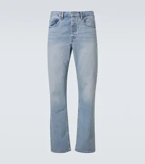 FRAME Mid-rise Straight Jeans - Blue