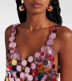 Rabanne Sequined Top - Pink