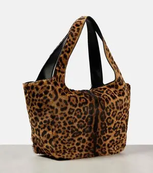 Saint Laurent Le 5 À 7 Leopard-print Shoulder Bag