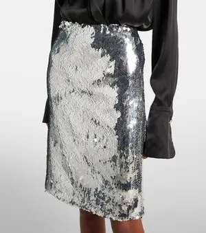 Magda Butrym Sequined Midi Skirt